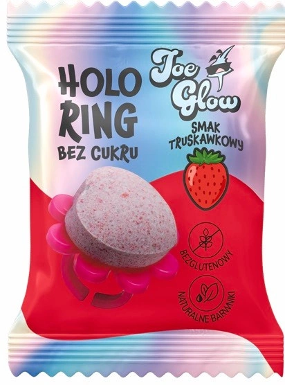 Holopops gyűrűs nyalóka, cukormentes, eper ízű, 6 g – Joe Glow - JOE ...